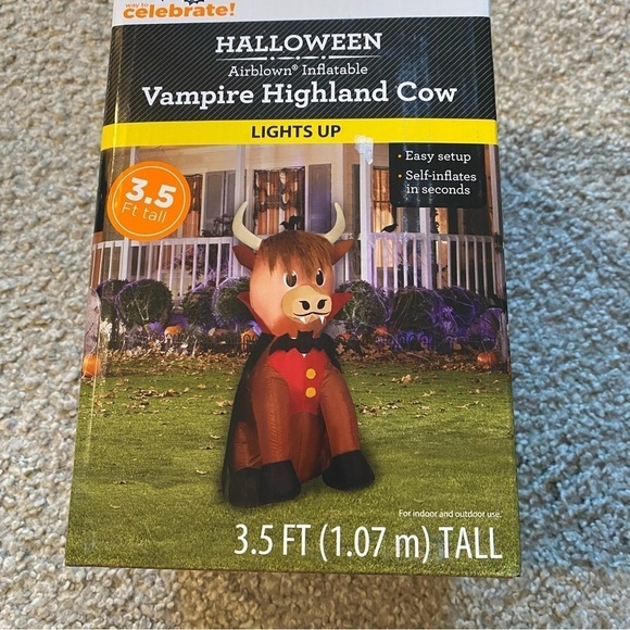 Celebrate It | Holiday | Vampire Highland Cow Inflatable New Blow Up ...